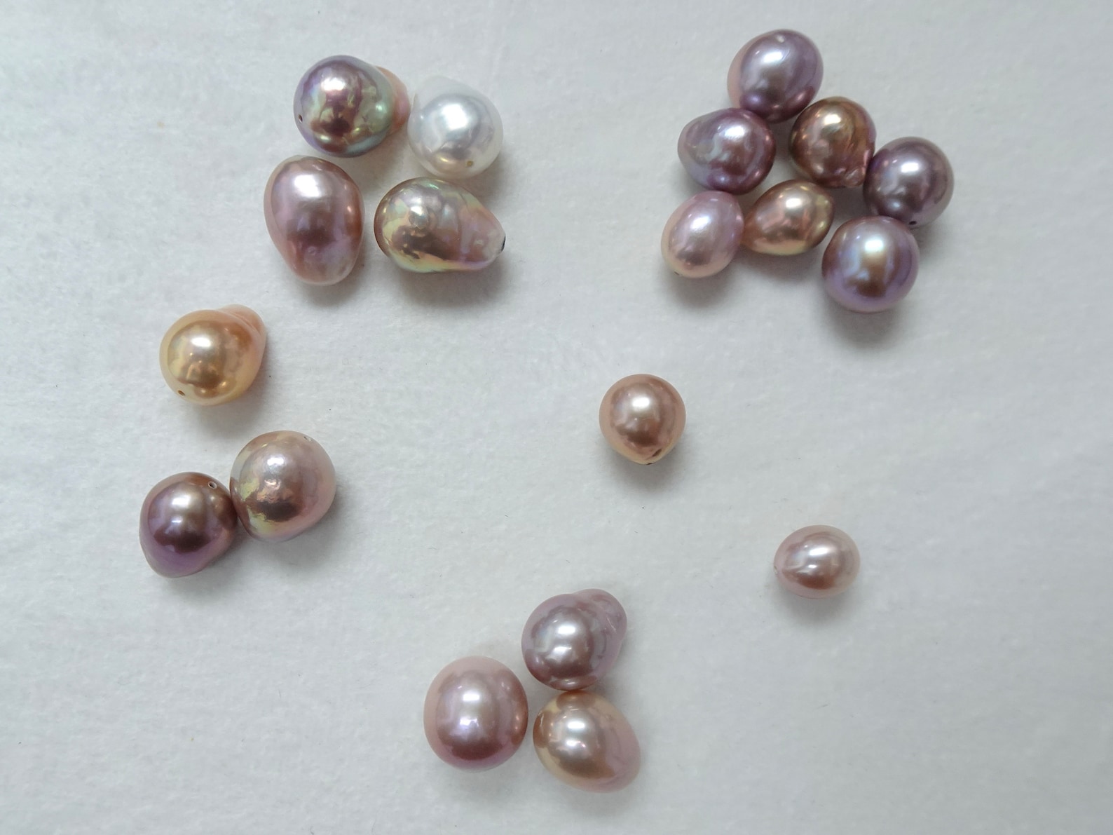 11-18mm Freshwater Natural Color Metallic Pink and Purple Pearl, High ...