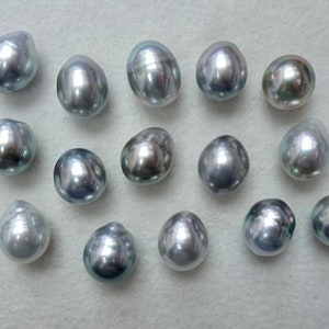 SILVER-BLUE Beautiful Natural Color, Tahitian Baroque Pearl, Excellent ...