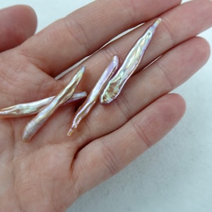 Freshwater Biwa Pearls, Natural Color, Excellent Luster, High Quality ...