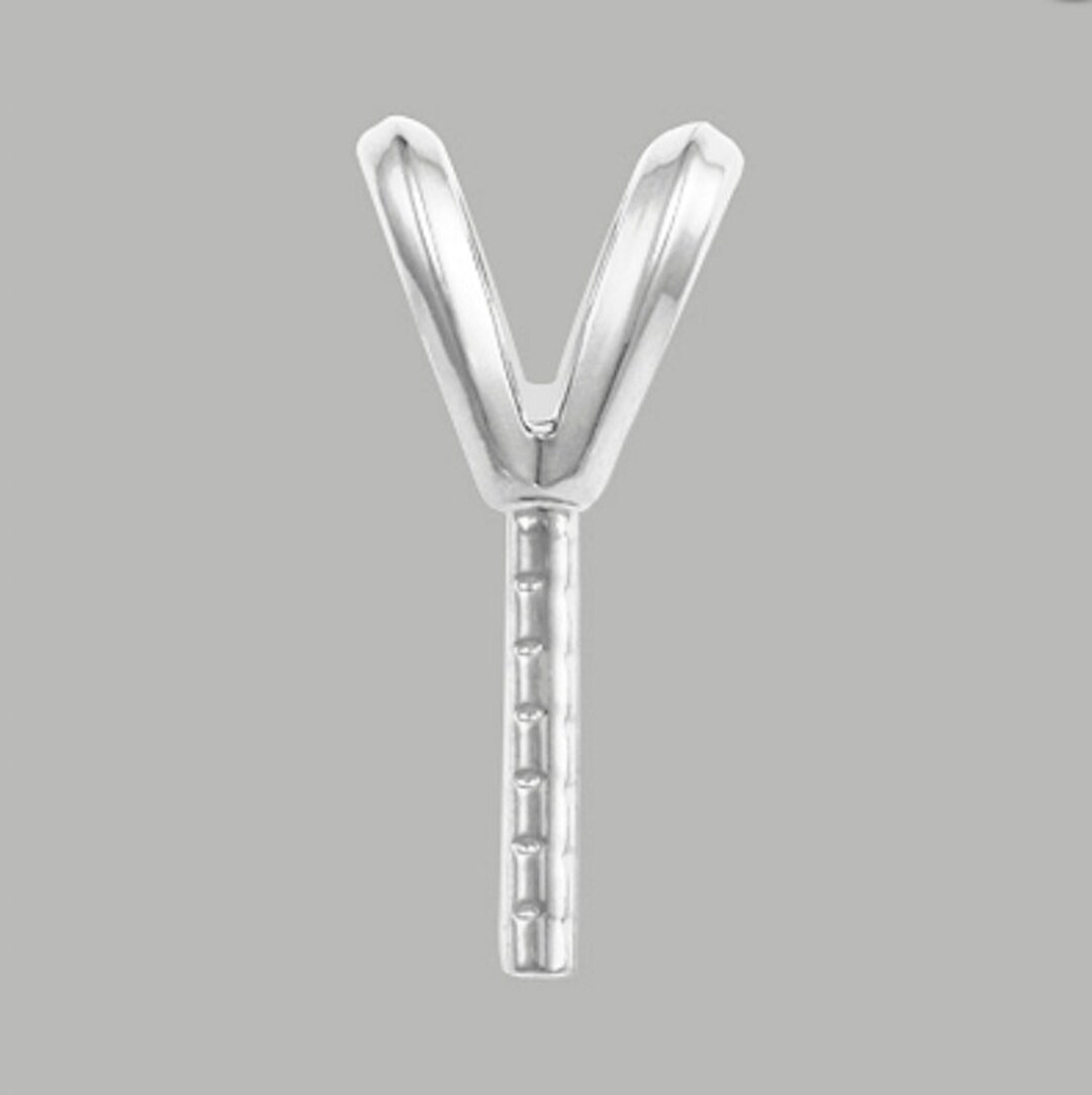 18k Solid White Gold Rabbit Ear Pendant Bail for Pearl Pendant - Etsy