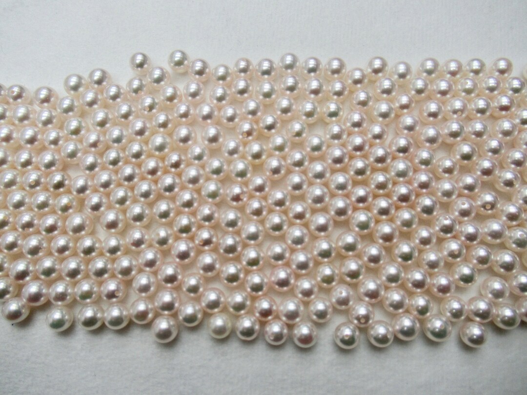 Japanese Akoya Pearl 5mm-9mm, Half Drilled, Round, High Luster, Genuine ...