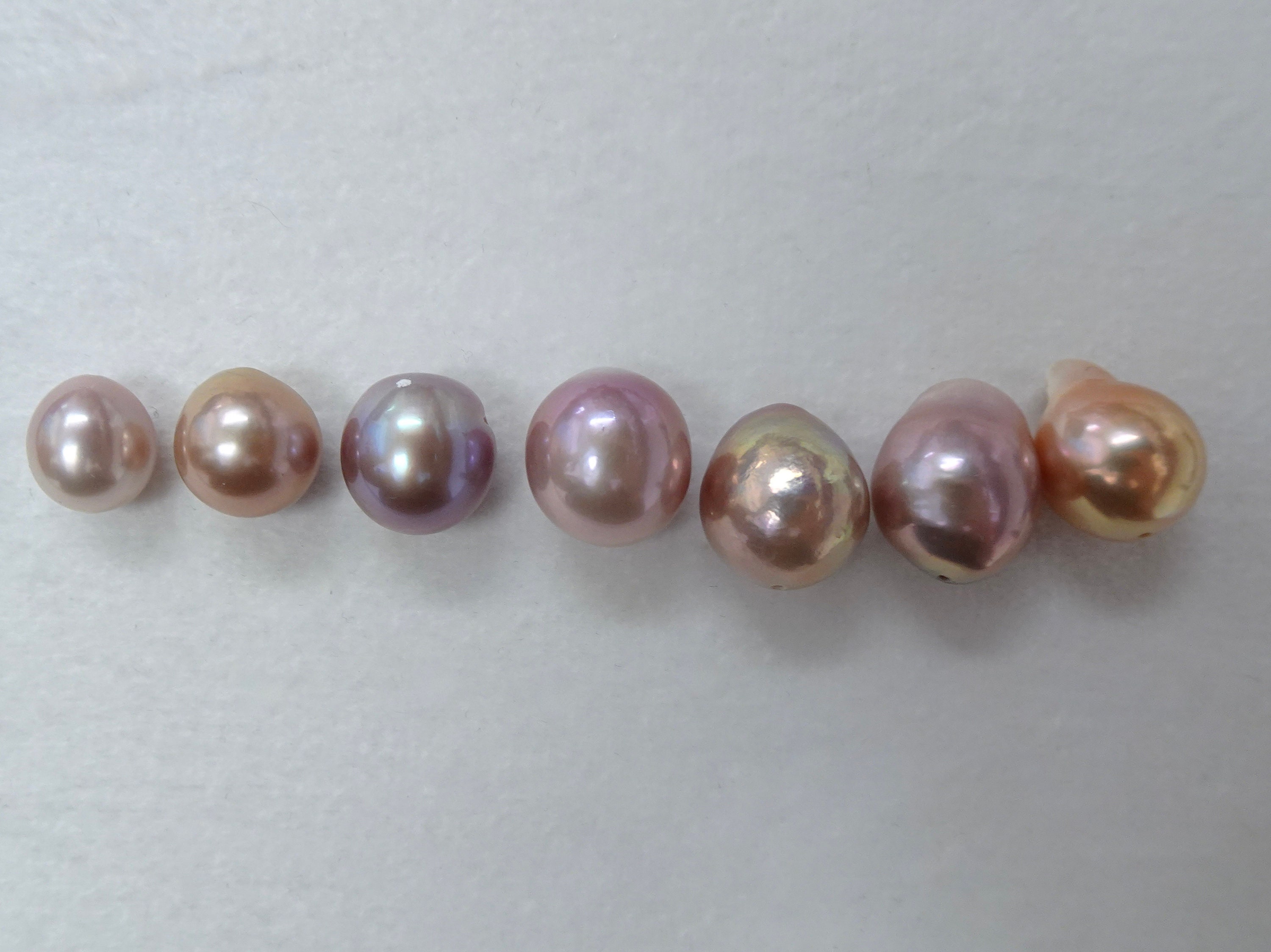 11-18mm Freshwater Natural Color Metallic Pink and Purple Pearl, High ...