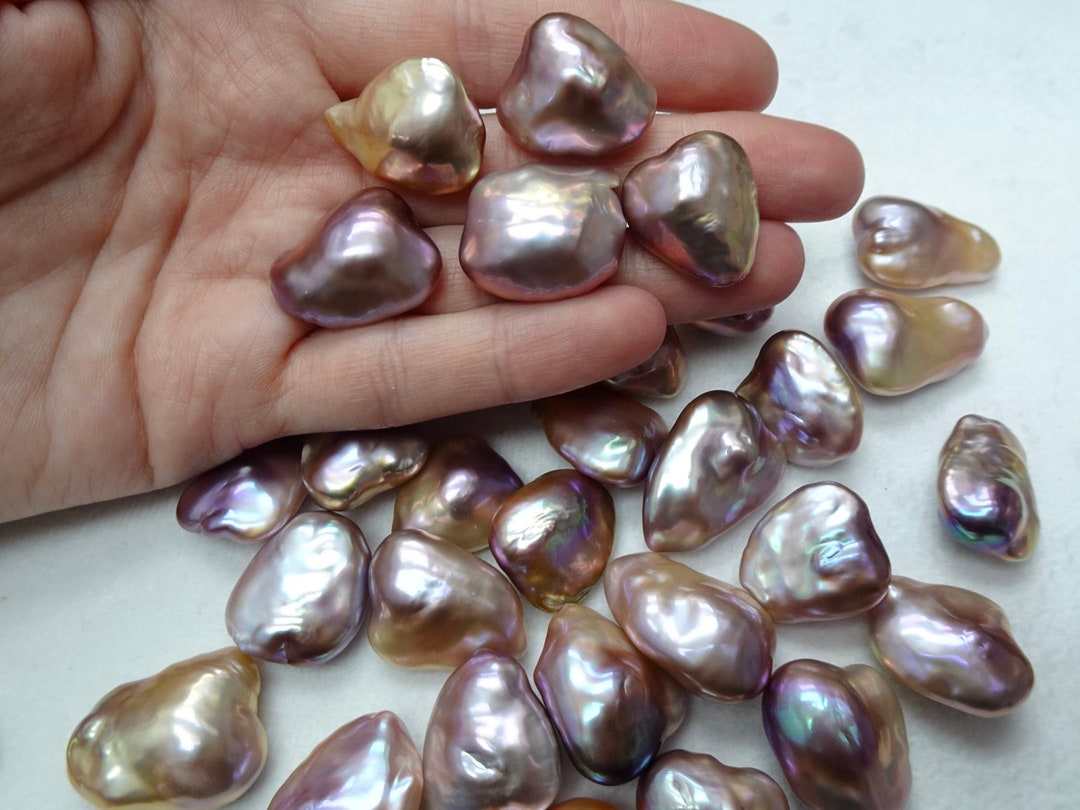 Freshwater Pearl, Intense Natural Colors, Organic Shapes, Metallic ...