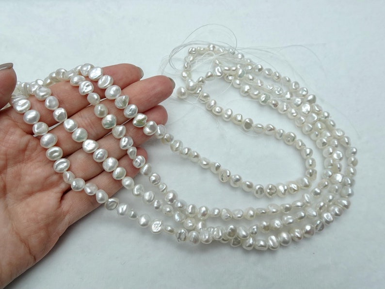 Keshi Freshwater Pearls 6mm-7mm, High Quality, Organic Shapes, Genuine ...