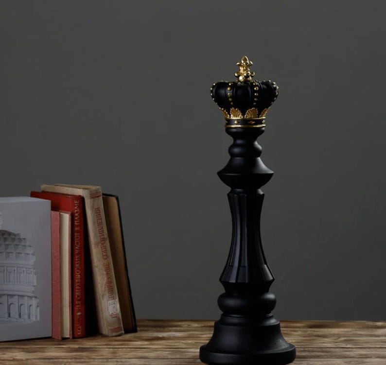 Set of 3 Chess Piece Statues | Knight,queen,king | Chess Decor for Home ...