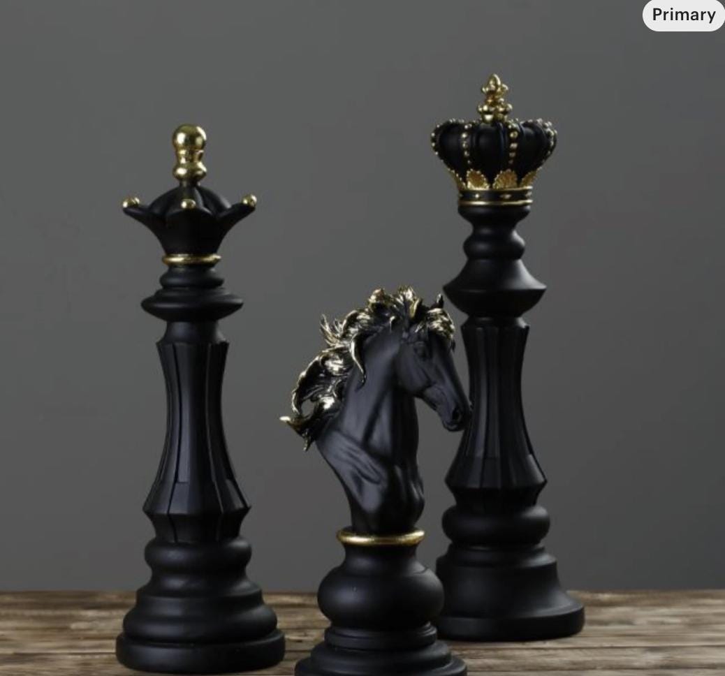 Decorative Set of 3 Three Chess Pieces | Classy Home Decor | Stylish ...