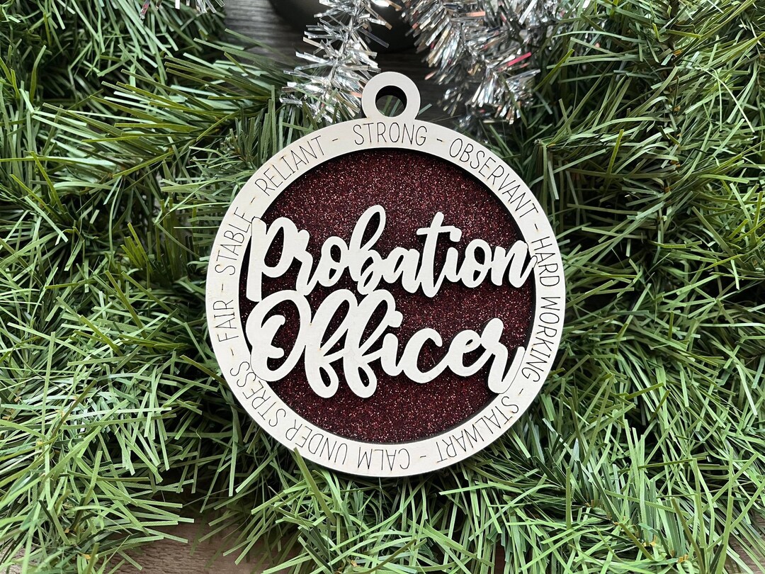 Probation Officer Ornament/ Probation Officer Gift/ Career Ornament ...