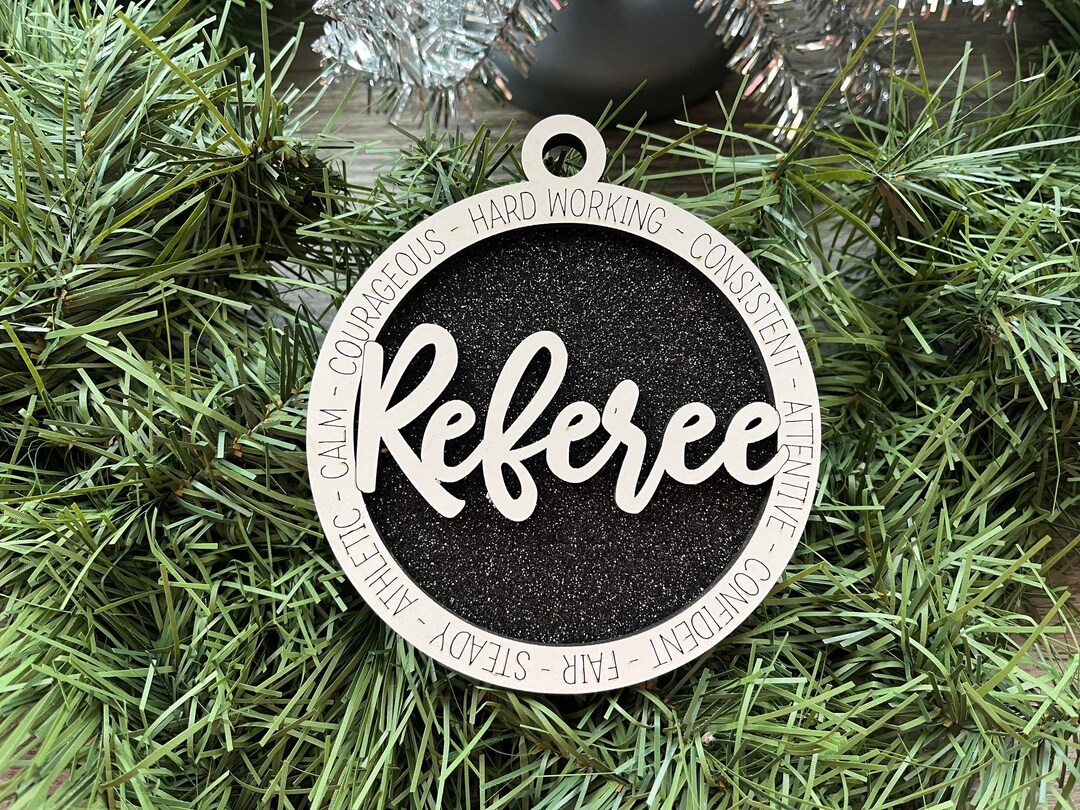 Referee Ornament/ Referee Gift/ Career Ornament/ Job Gift/ Appreciation ...