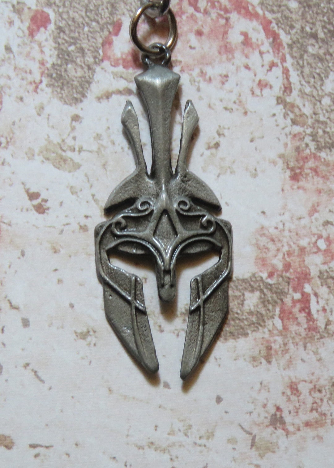 Warrior Armor Mask Keychain - Etsy