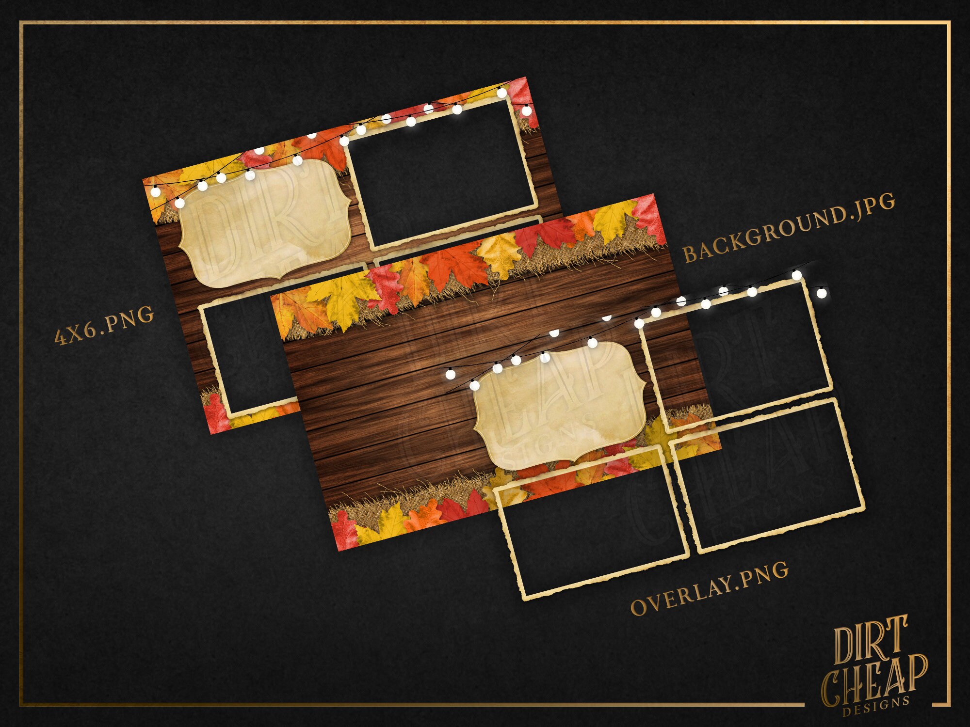 Fall 4x6 Photo Booth Template for Thanksgiving Friendsgiving Festival ...