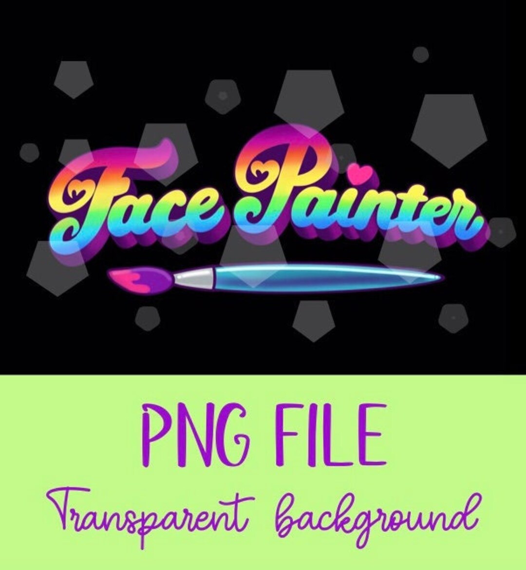 Face Painting Rainbow File Transparent Background - Etsy