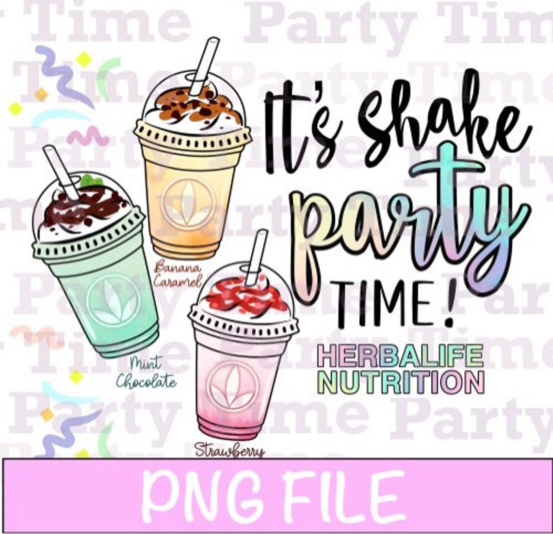 Shake Party Time Png File - Etsy