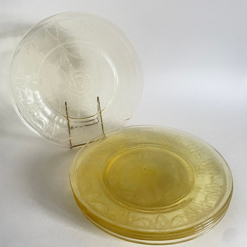 Yellow Glass Plate - Etsy