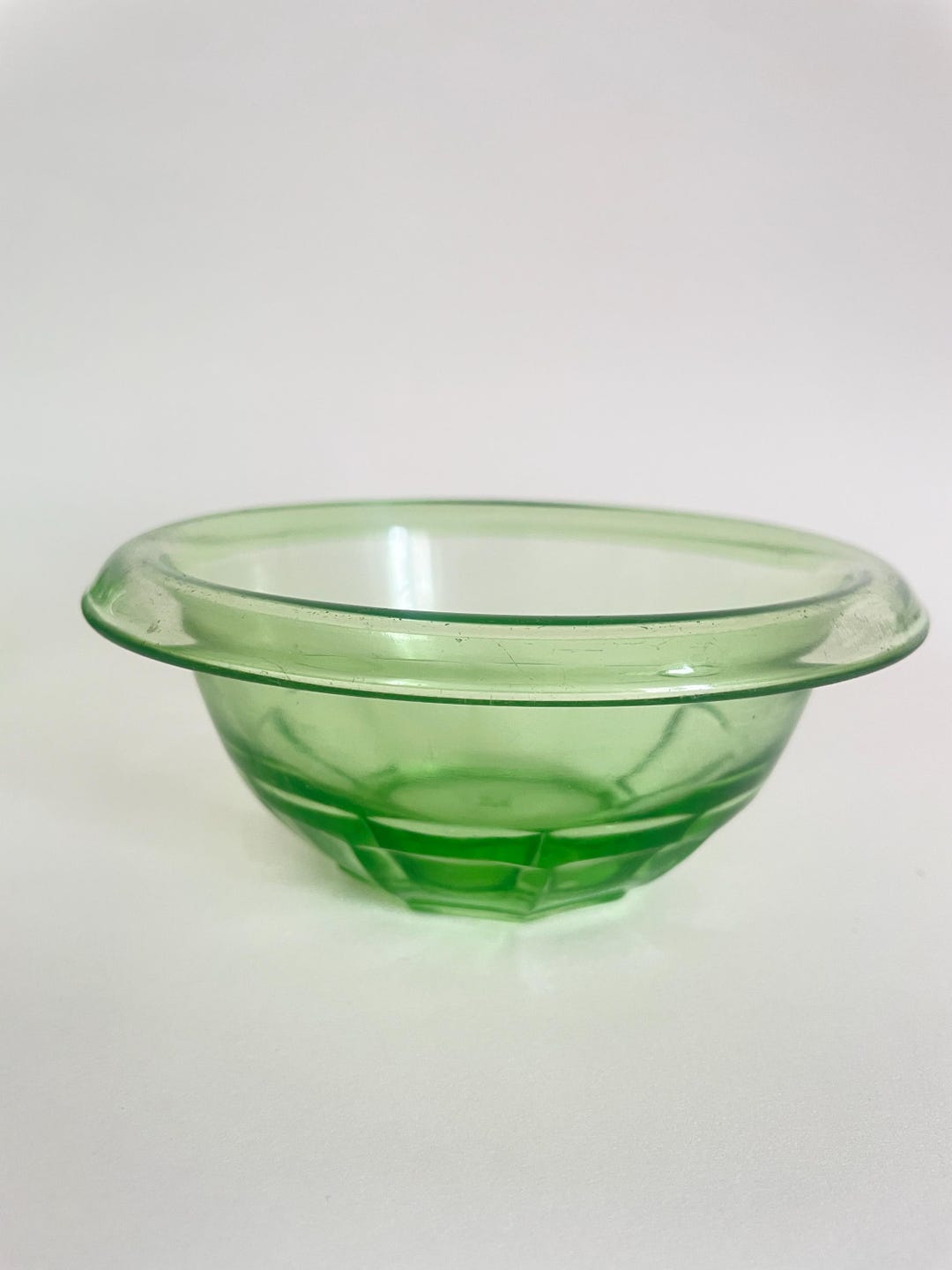 Hazel Atlas Green Rest Well Bowl; 5" Depression Glass Mixing Bowl - Etsy
