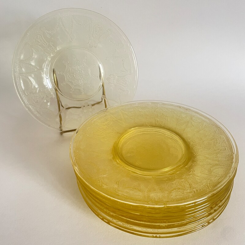 Yellow Glass Plate - Etsy