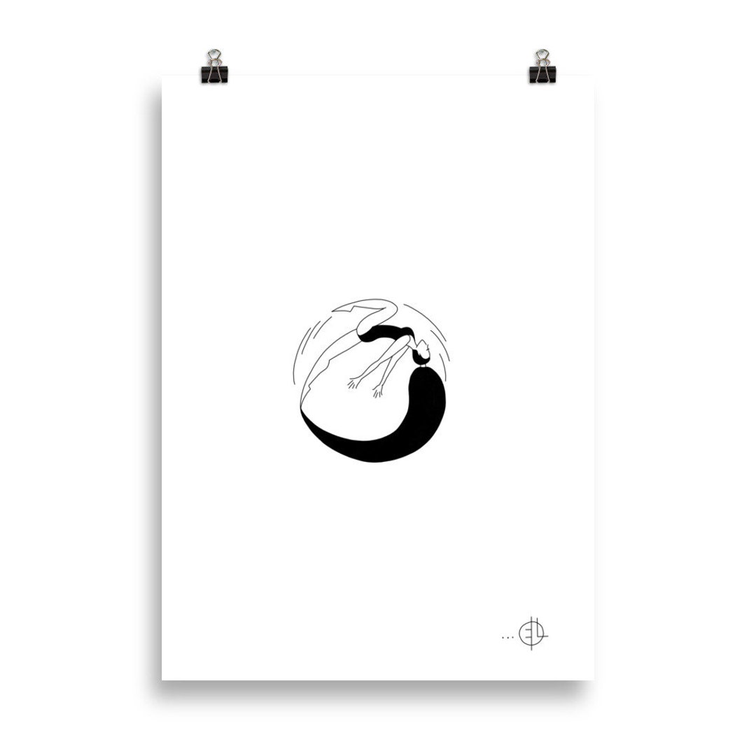 Poster ponytail Black and White 21x30cm / 30x40cm / 50x70cm - Etsy