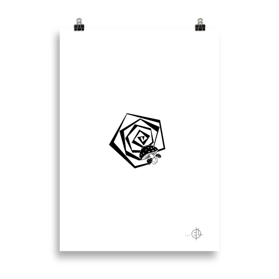 Poster hallucination Black and White 21x30cm / 30x40cm / 50x70cm - Etsy