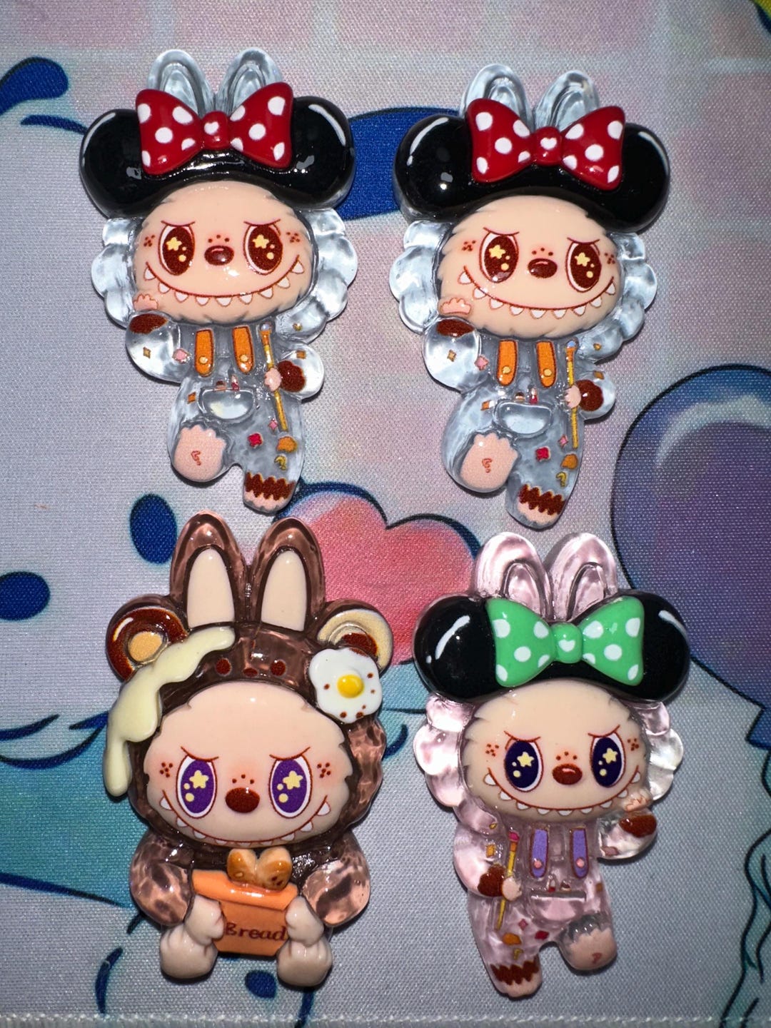 Various Designs of Labubu With Minnie Mouse Ears Badgereels or ...