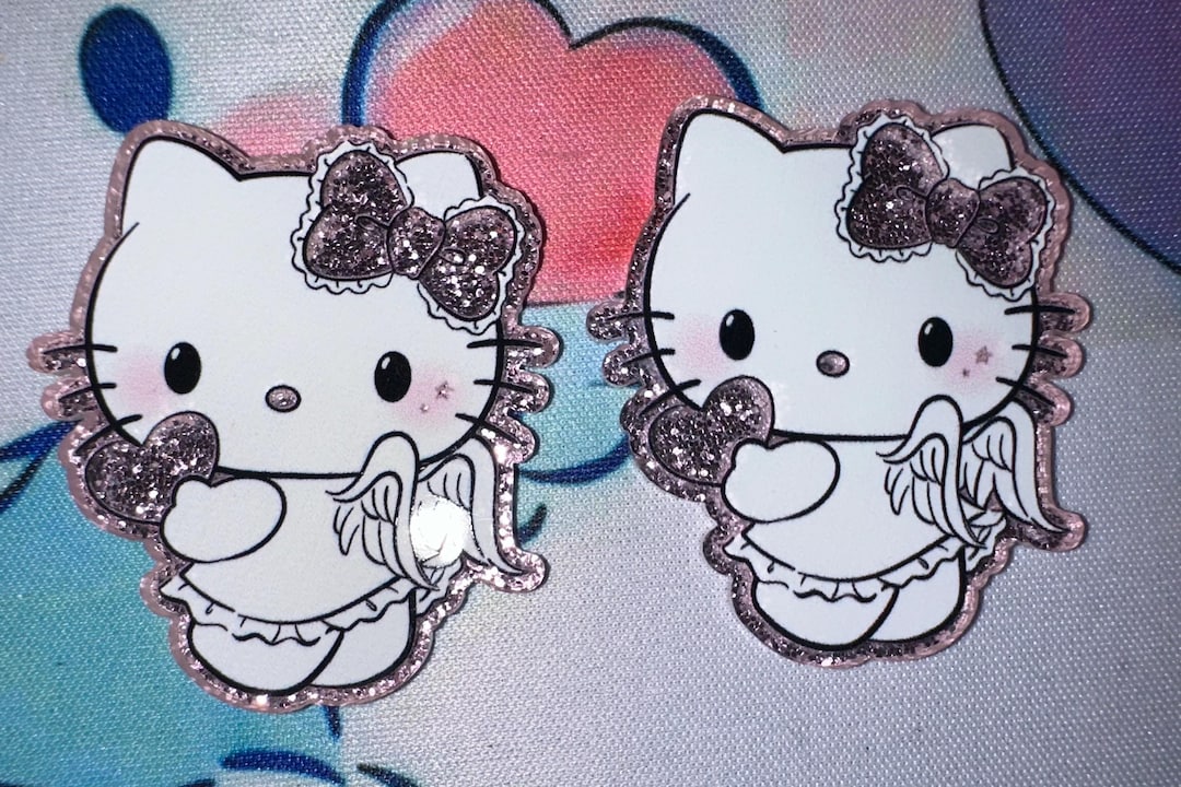 Sanrio Hello Kitty HK With Angel Wings Badgereels or Popsockets - Etsy