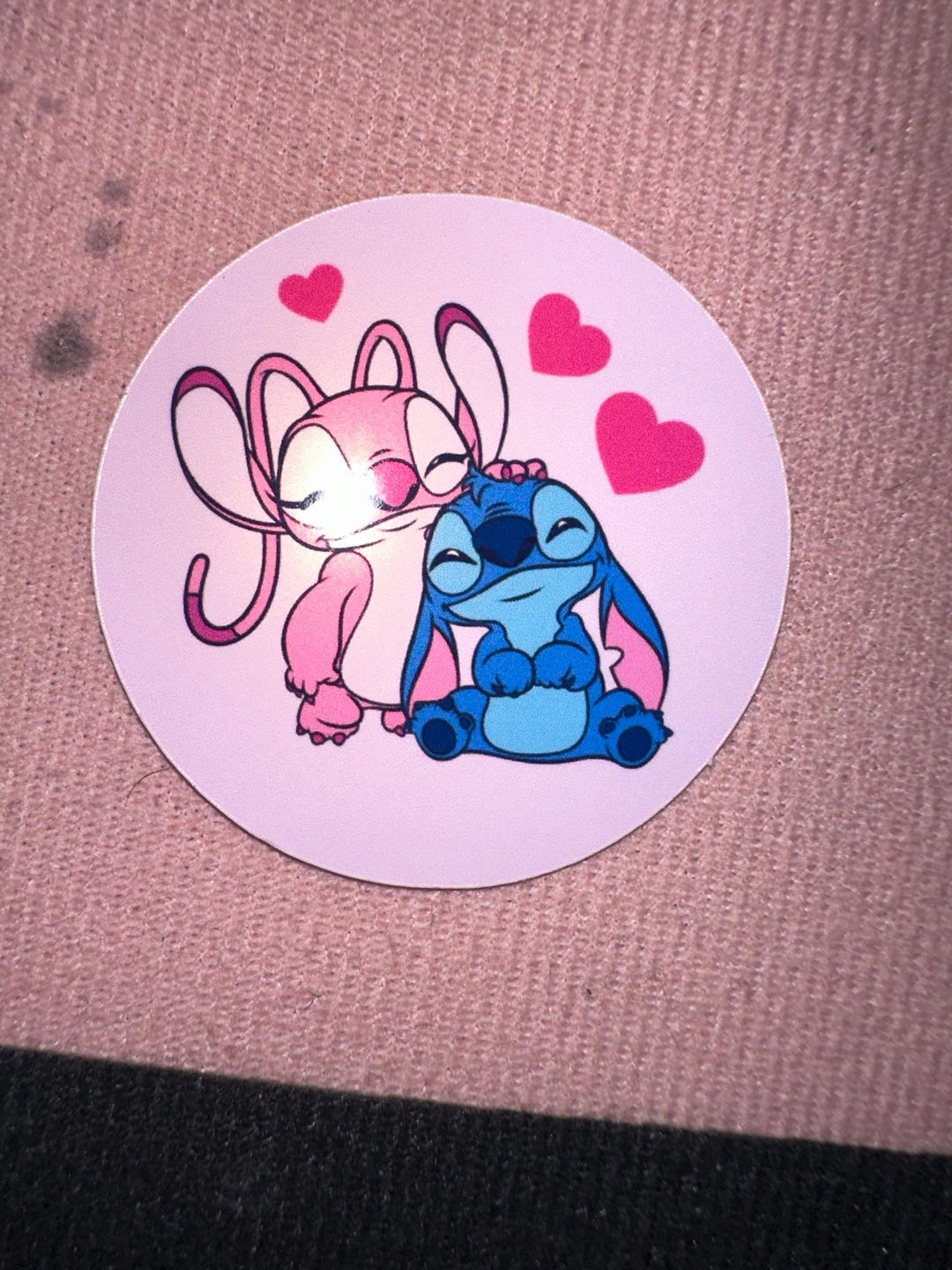 Disney Stitch and Angel Hearts Badgereels or Popsockets - Etsy