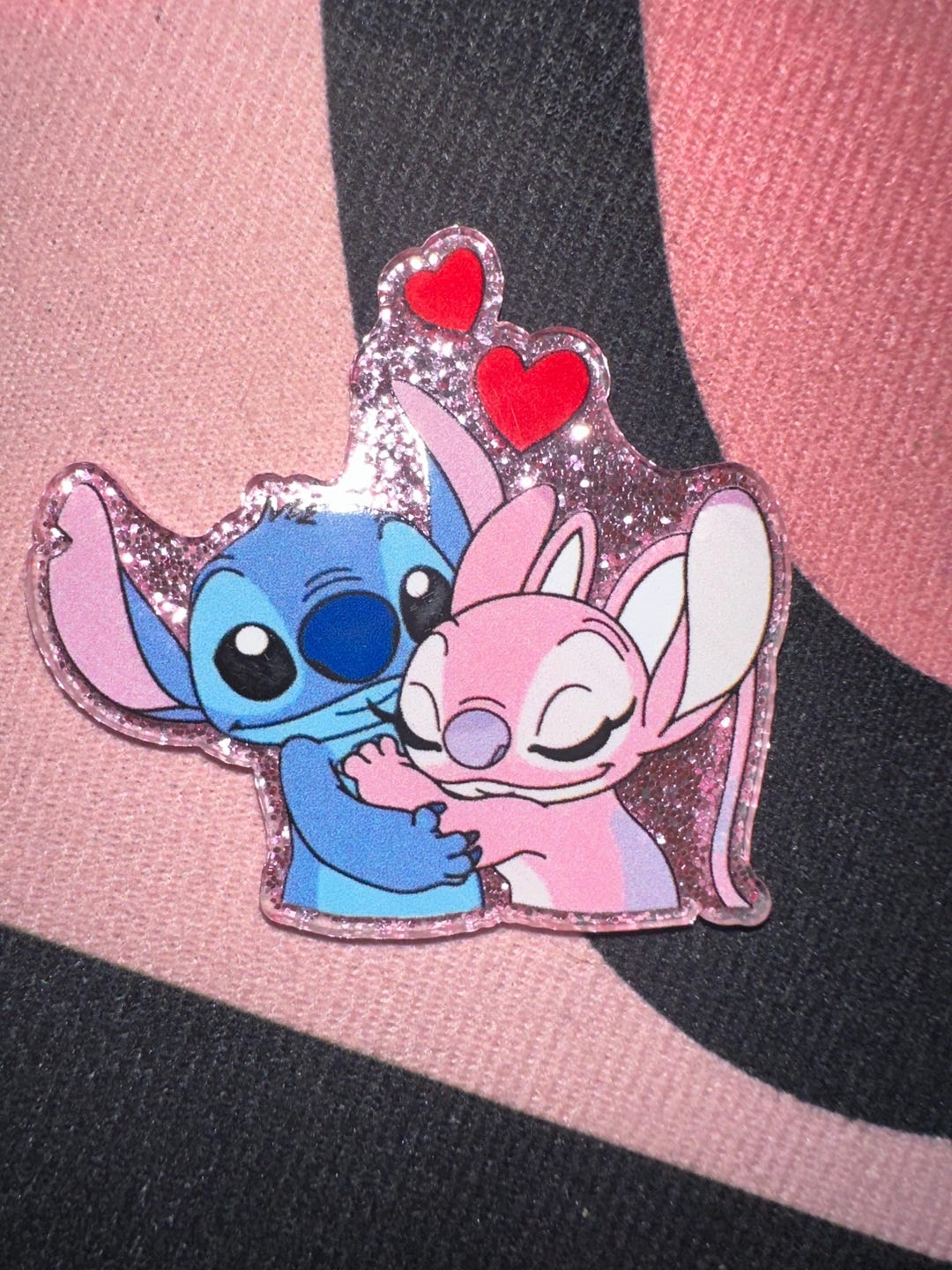 Brand Variations Stitch and Angel Hearts Ready to Ship Badgereels or ...