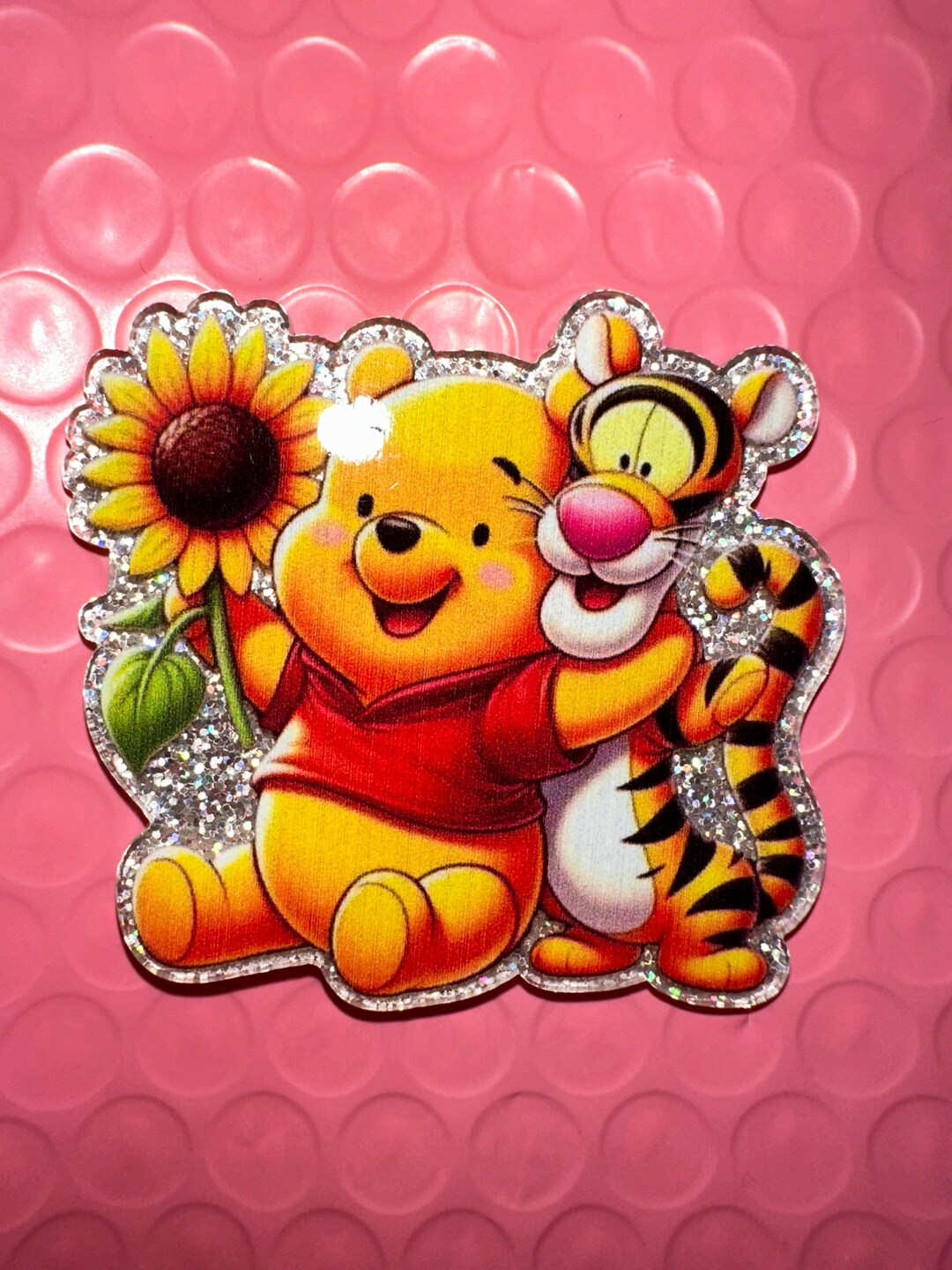 Disney Winnie the Pooh and Tigger With Sunflowers Badgereels or ...