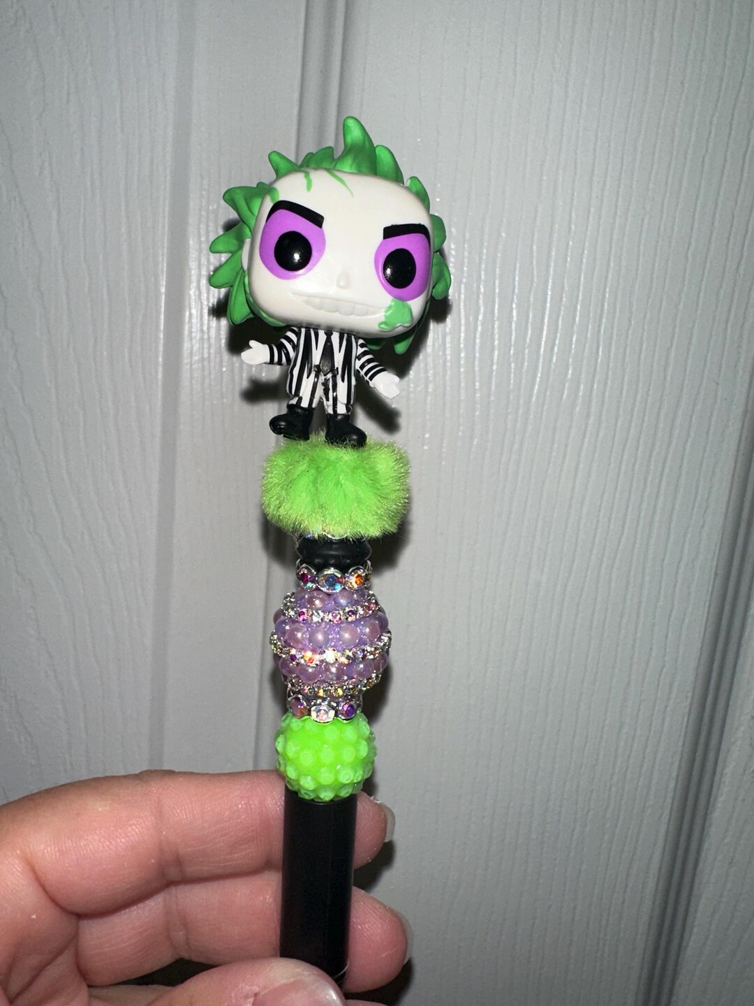 Beetlejuice Beaded Focal Pen Ready to Ship Focal Pens - Etsy