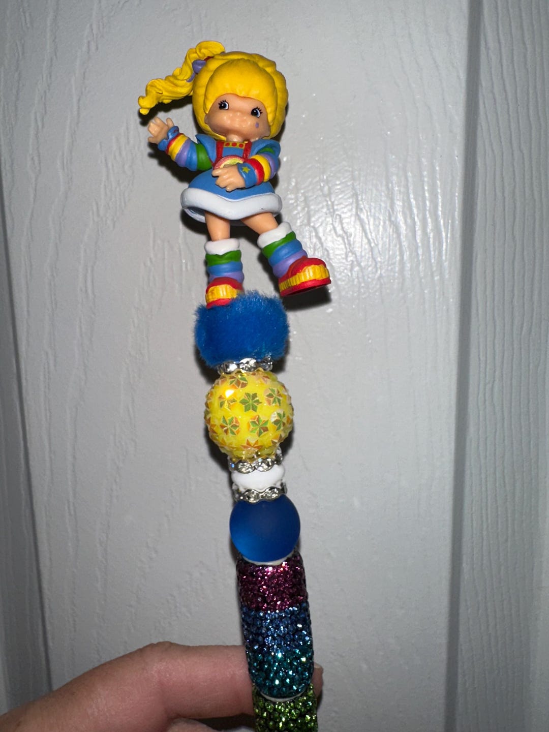 Rainbow Bright Figure With Rhinestone Pen and Beaded Ready to Ship ...