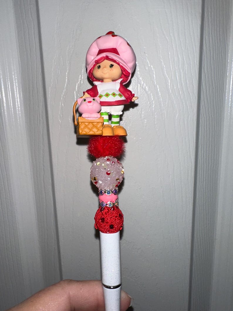 Strawberry Shortcake Beaded Focal Pen New for Easter Ready to Ship ...