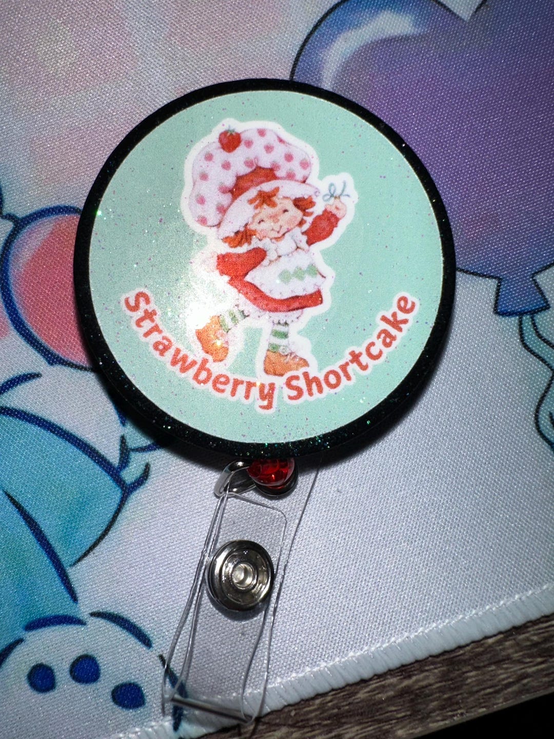 Strawberry Shortcake Badgereels Clip, Alligator or Popsocket - Etsy