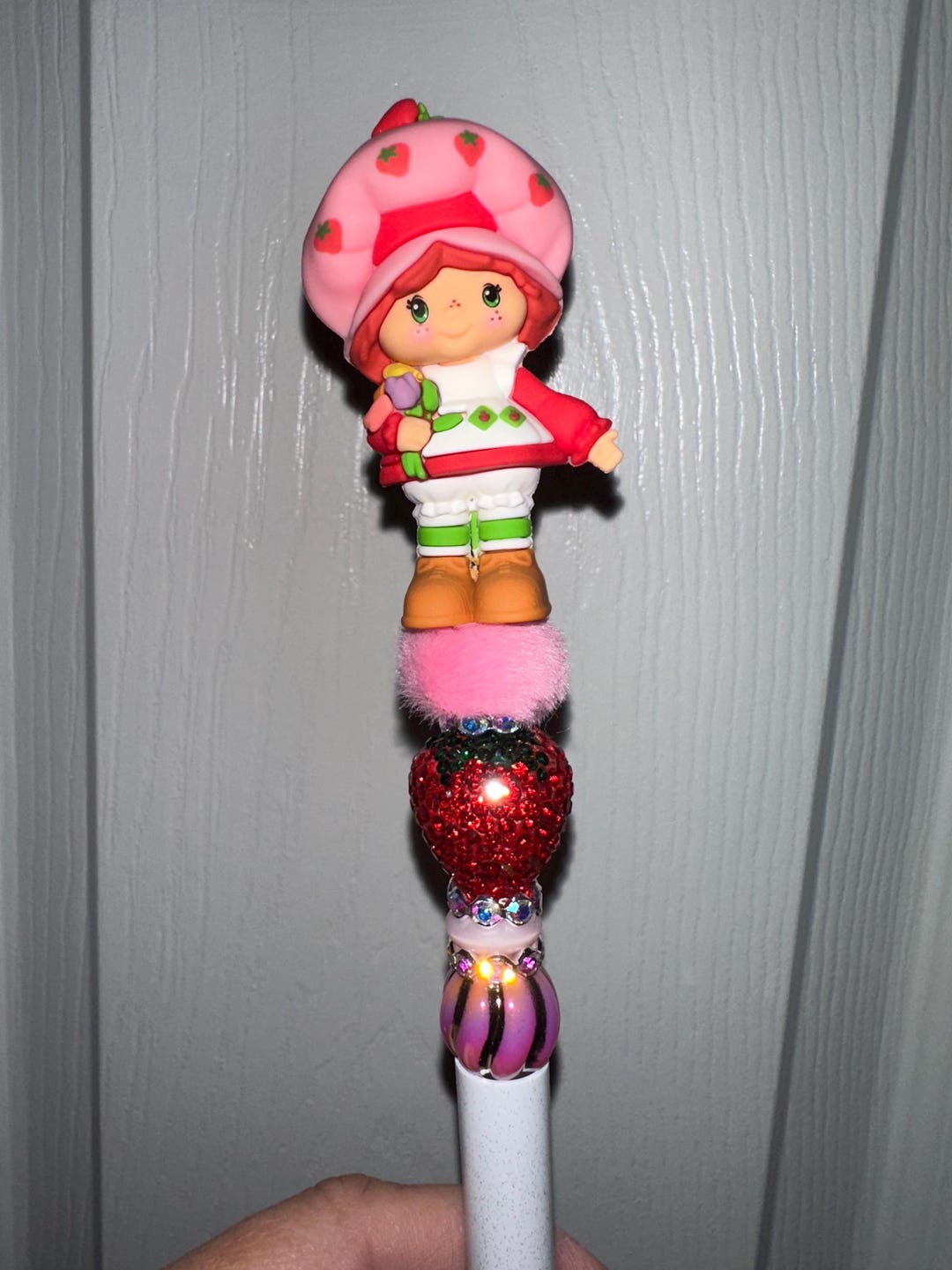 Strawberry Shortcake Beaded Focal Pen New for Easter Ready to Ship ...
