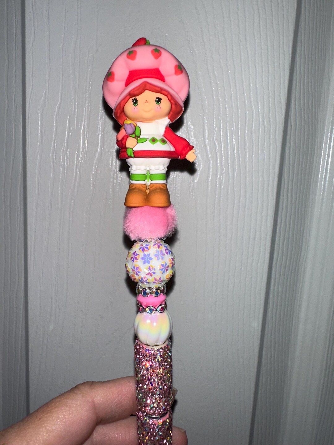 Strawberry Shortcake Rhinestone Beaded Focal Pen New for Easter Ready ...