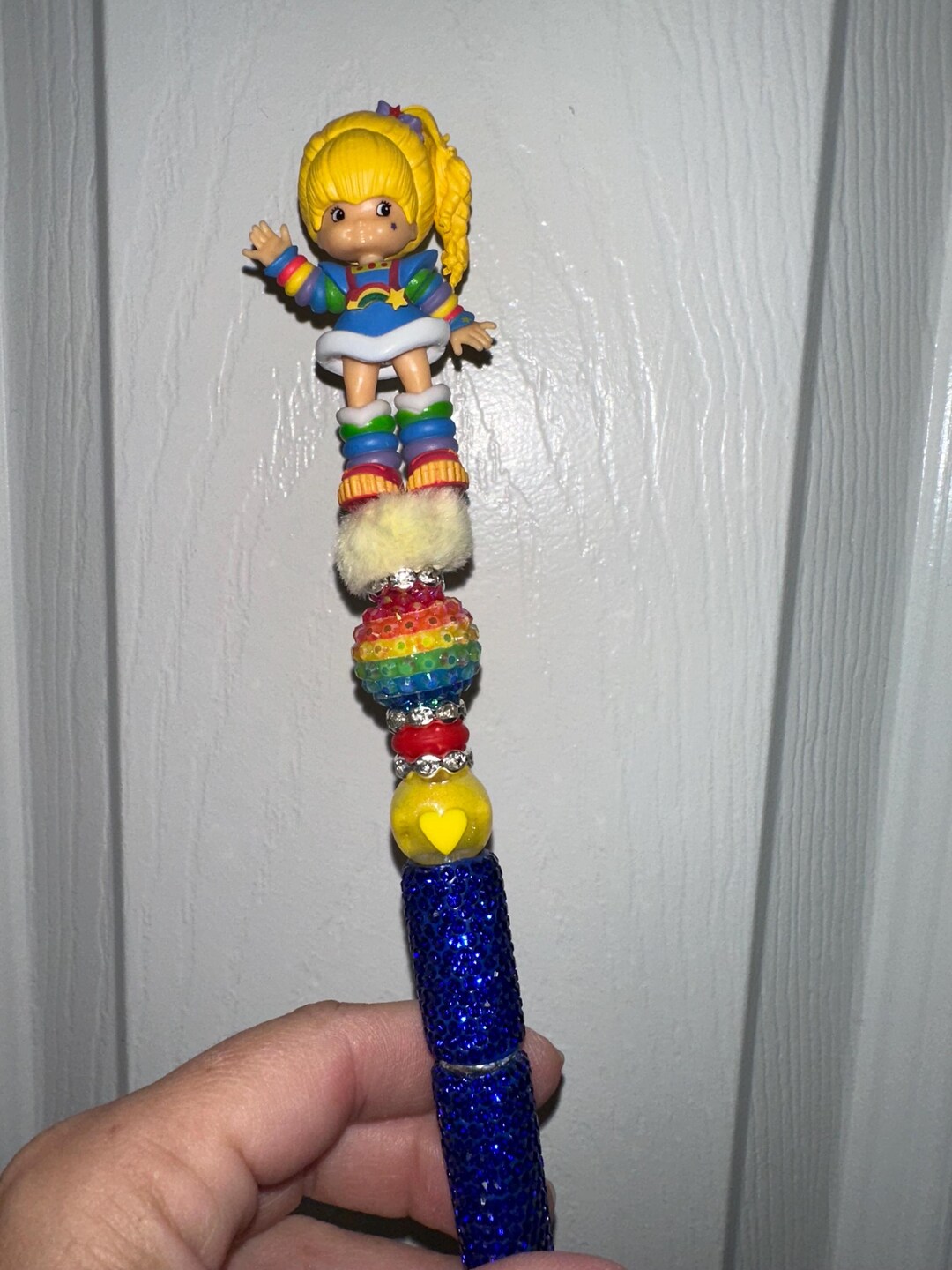 Rainbow Bright Figure With Rhinestone Pen and Beaded Ready to Ship ...