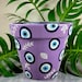 Hand-painted Evil Eye Terracotta Planter – Hamsa Hand Planter – Purple ...