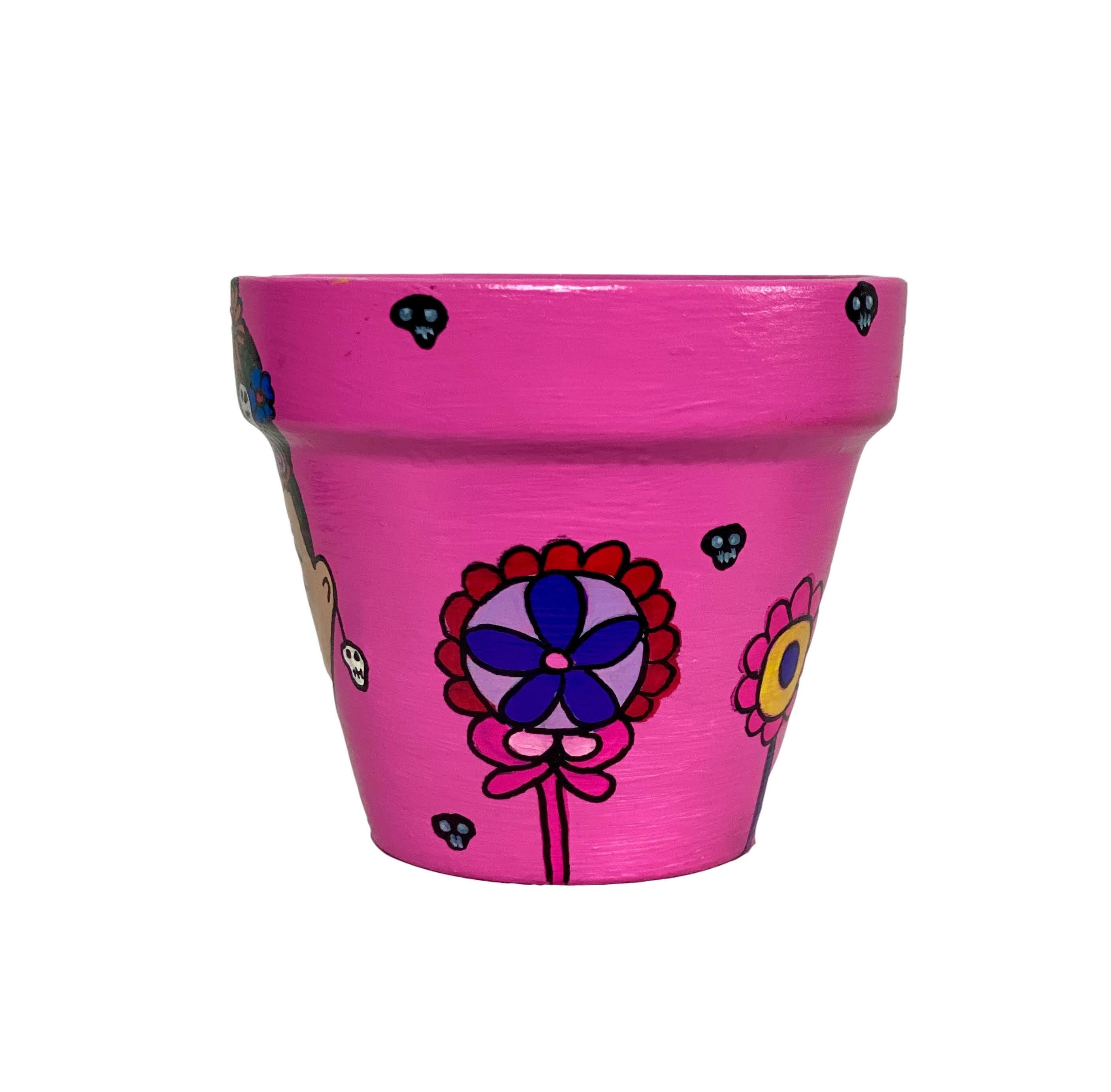 Mini Frida Plant Pot. Small Flower Pots. Pink Flower Pot. - Etsy Canada