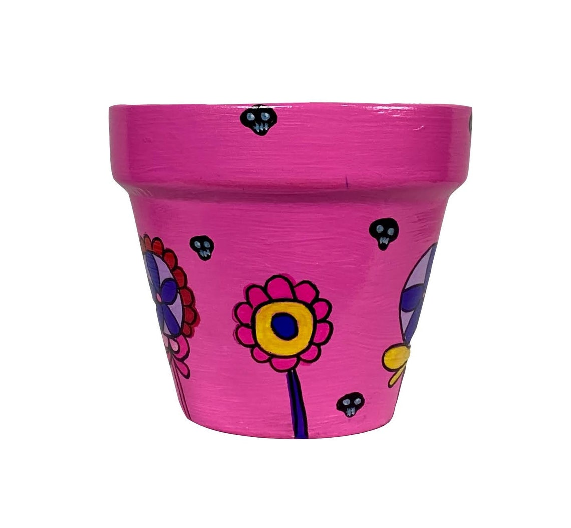 Mini Frida Plant Pot. Small Flower Pots. Pink Flower Pot. - Etsy Canada