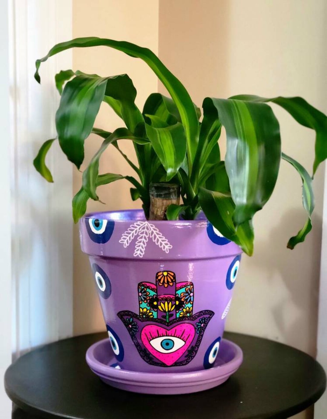 Hamsa Hand Plant Pot. Occult Planter. Evil Eye Plant Pot. - Etsy