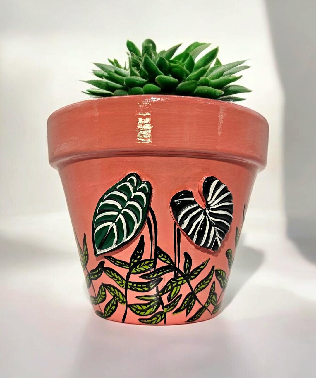 Houseplants Plant Pot. Rare Plants Planter. Embossed Planter. - Etsy