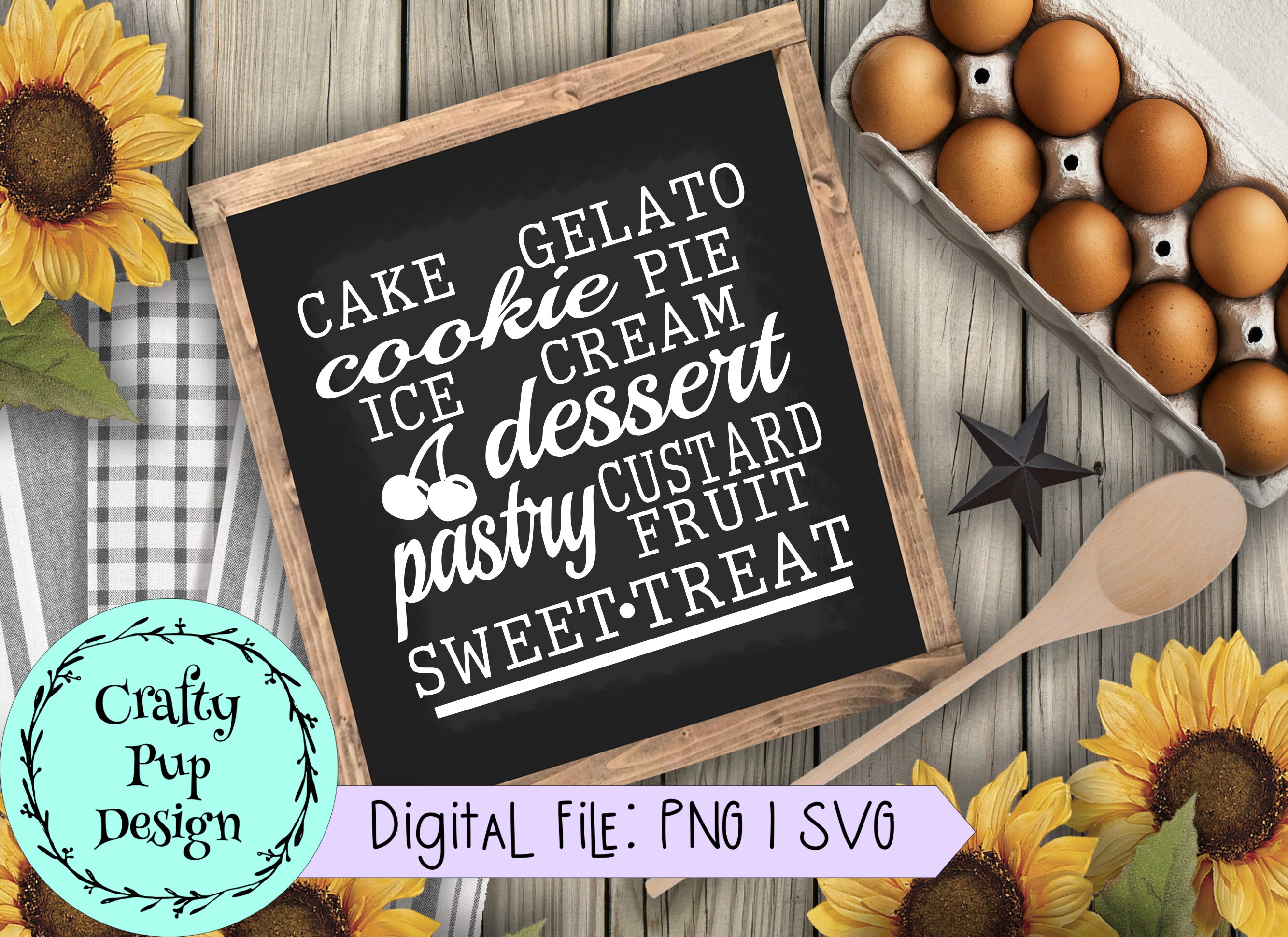 Dessert Word Art SVG Kitchen Sign Svg Tier Tray Sign Svg | Etsy