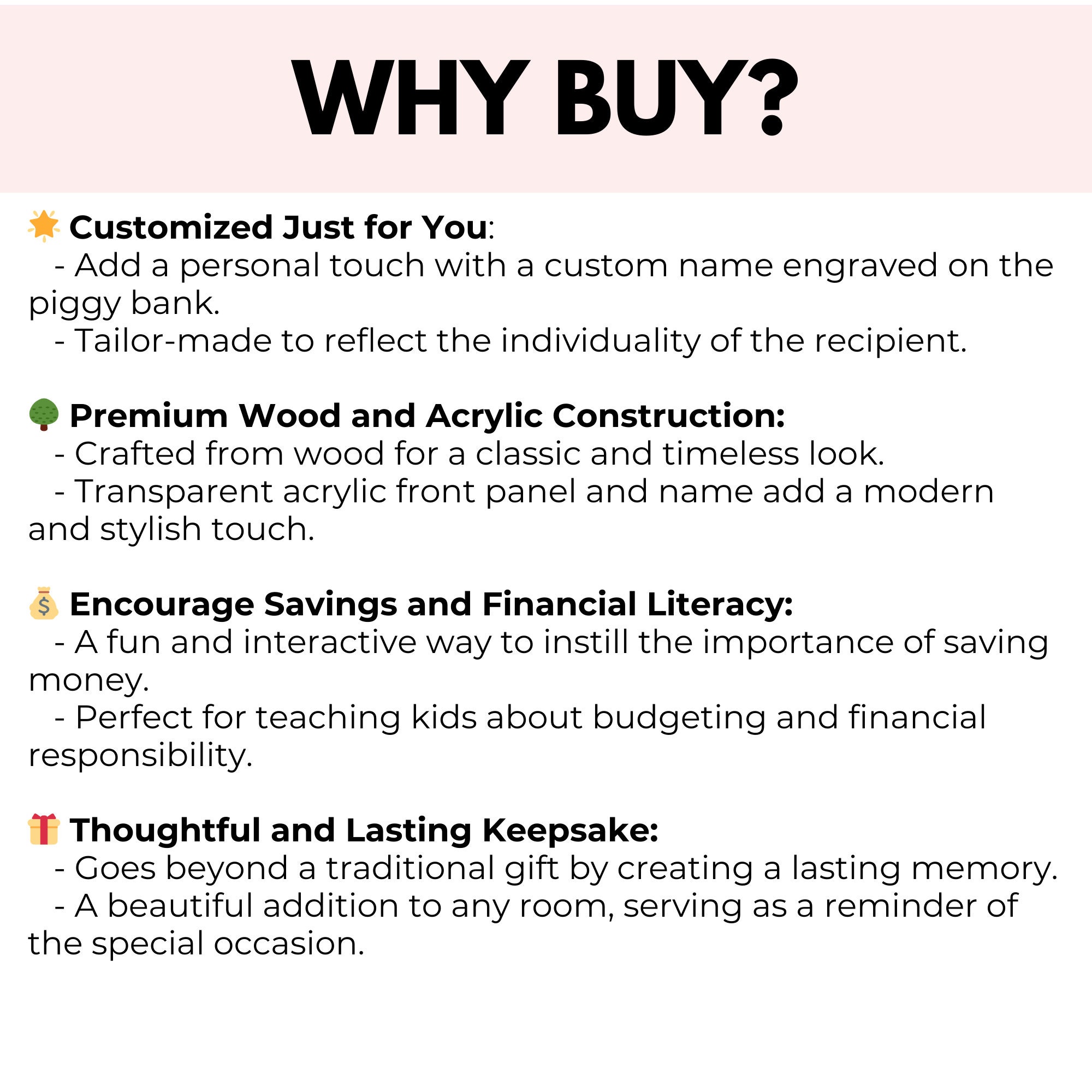 Custom Name Heart-shaped Wood Bank Perfect for Children's Savings ...