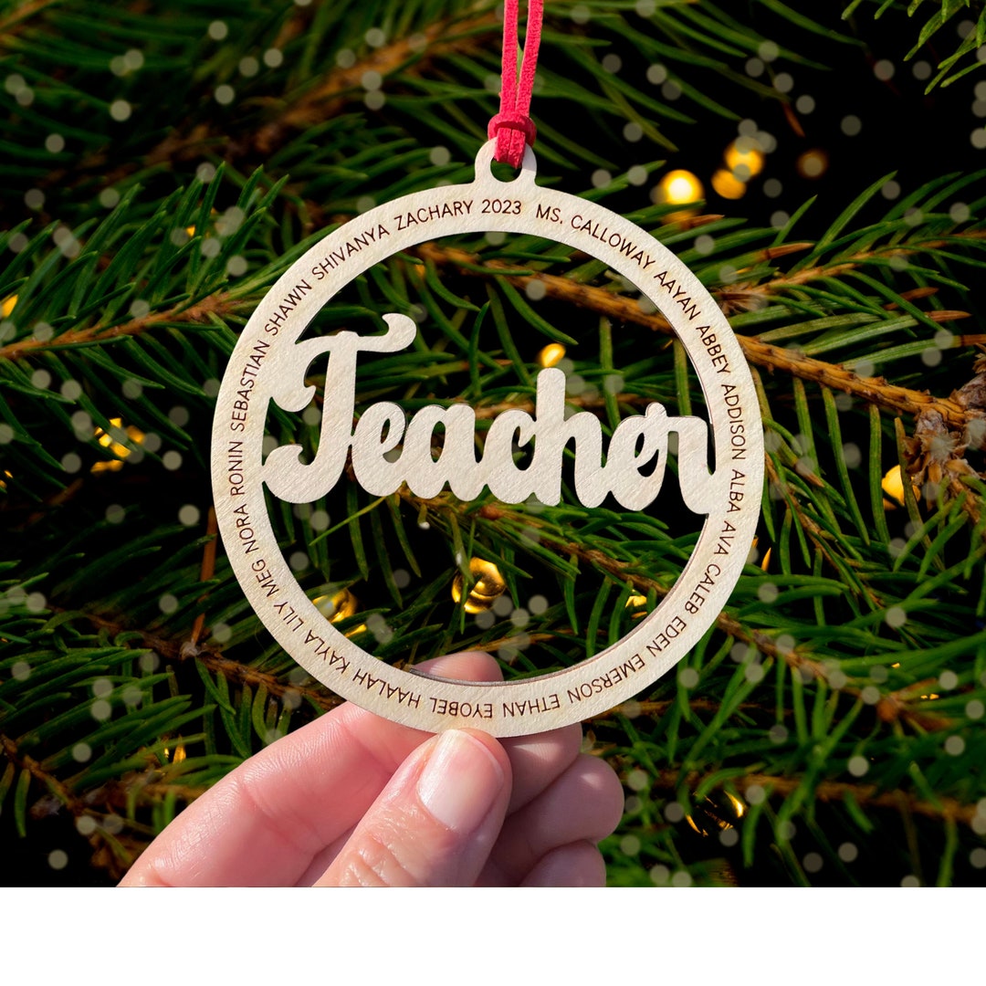 Engraved Teacher & Class Keepsake Ornament Perfect Educator ...