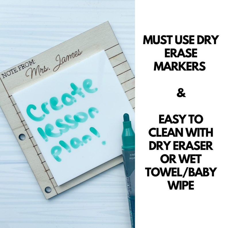 Personalized Reusable Sticky Note Writing Pad Unique Reusable & Eco ...