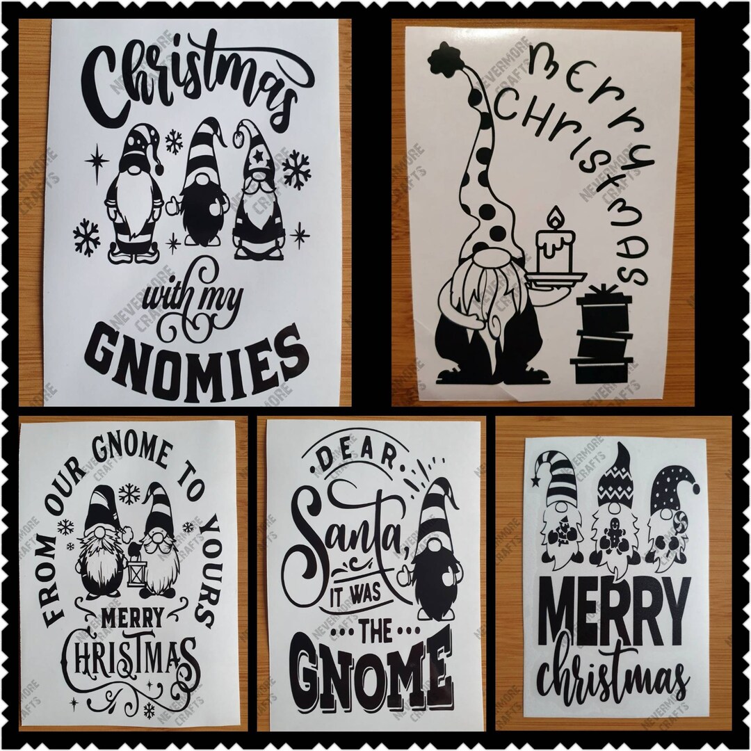 Various Christmas Gonk Designs Vinyl Decal Stickers - Etsy