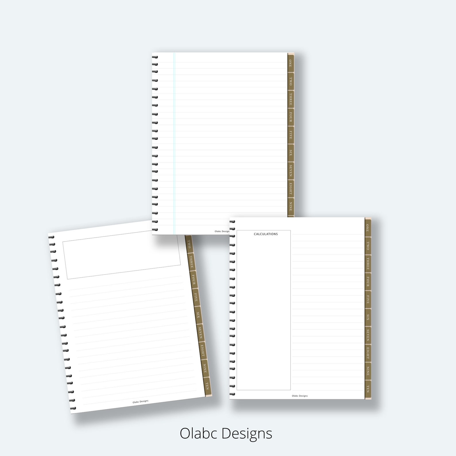 Student Digital Notebook 10 Subject With Hyperlinks Tabs for - Etsy