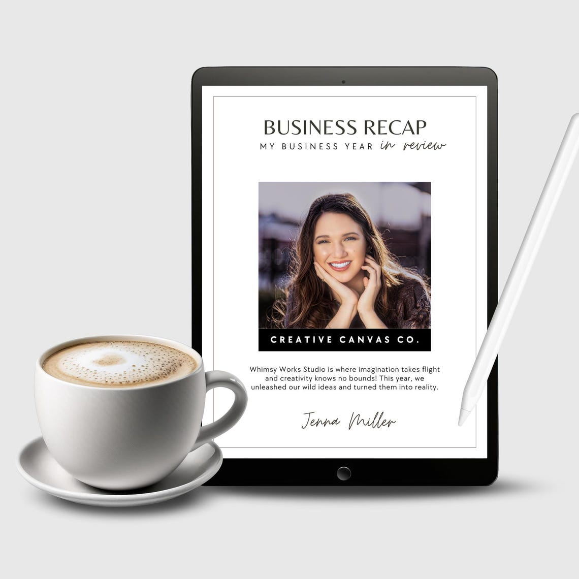 Year in Review Canva Template, Business Recap Highlights, End of Year ...
