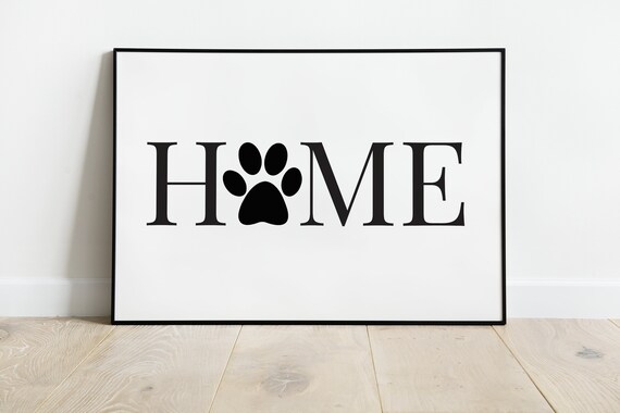 Home Dog Paw Print Paw Print Paw Print Art Pet Print Gift | Etsy