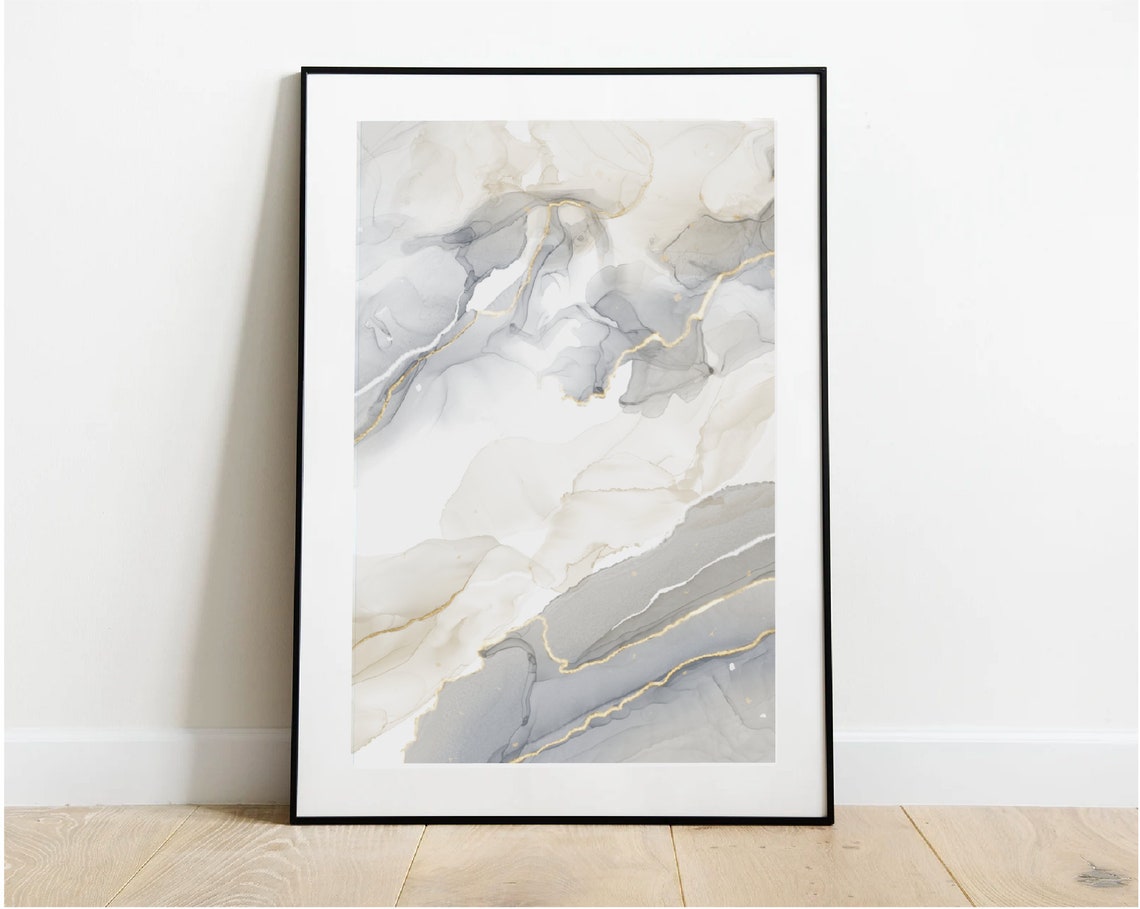 Set of 3 Marble Prints Living Room Wall Decor Grey Marble - Etsy UK