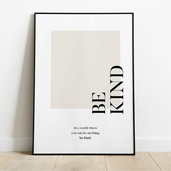 Be Kind Poster - Etsy
