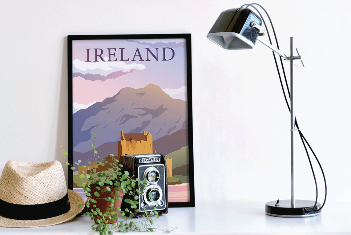 Ireland Print Modern Print Travel Print Travel Poster | Etsy