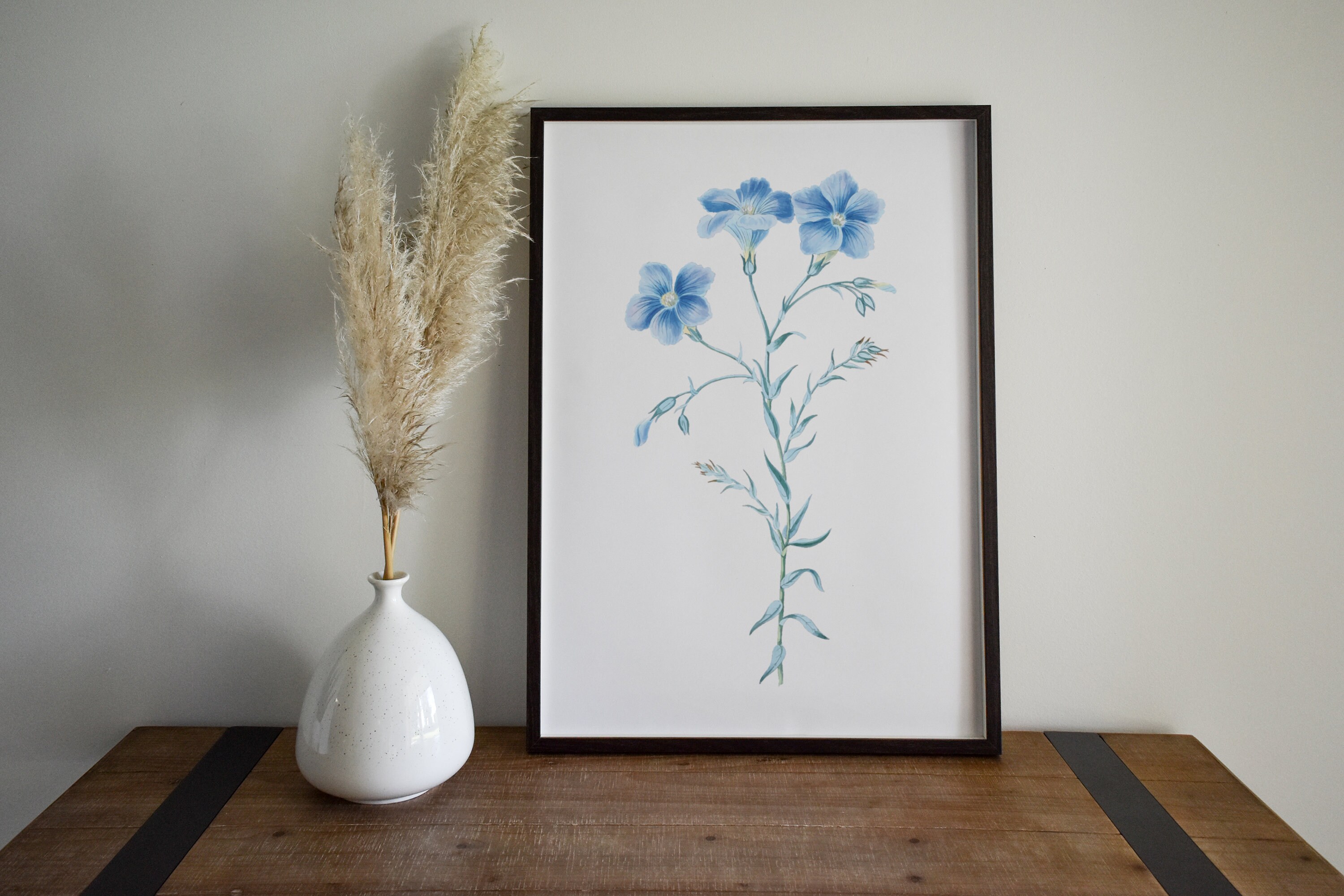 Blue Cornflower Print Botanical Print Botanical Flower | Etsy